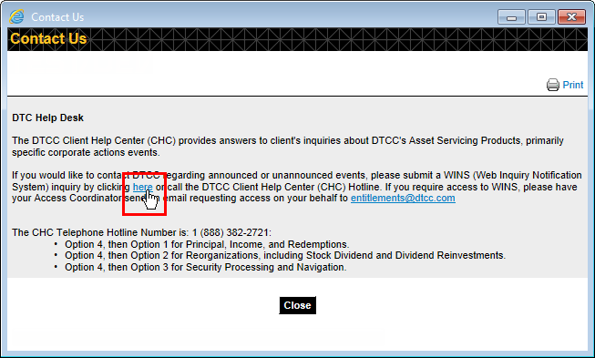 Submitting an Event Inquiry