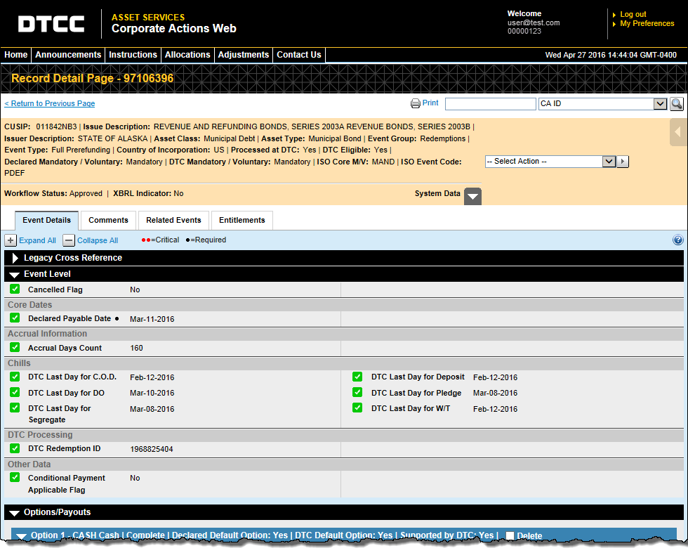 Viewing Announcements
