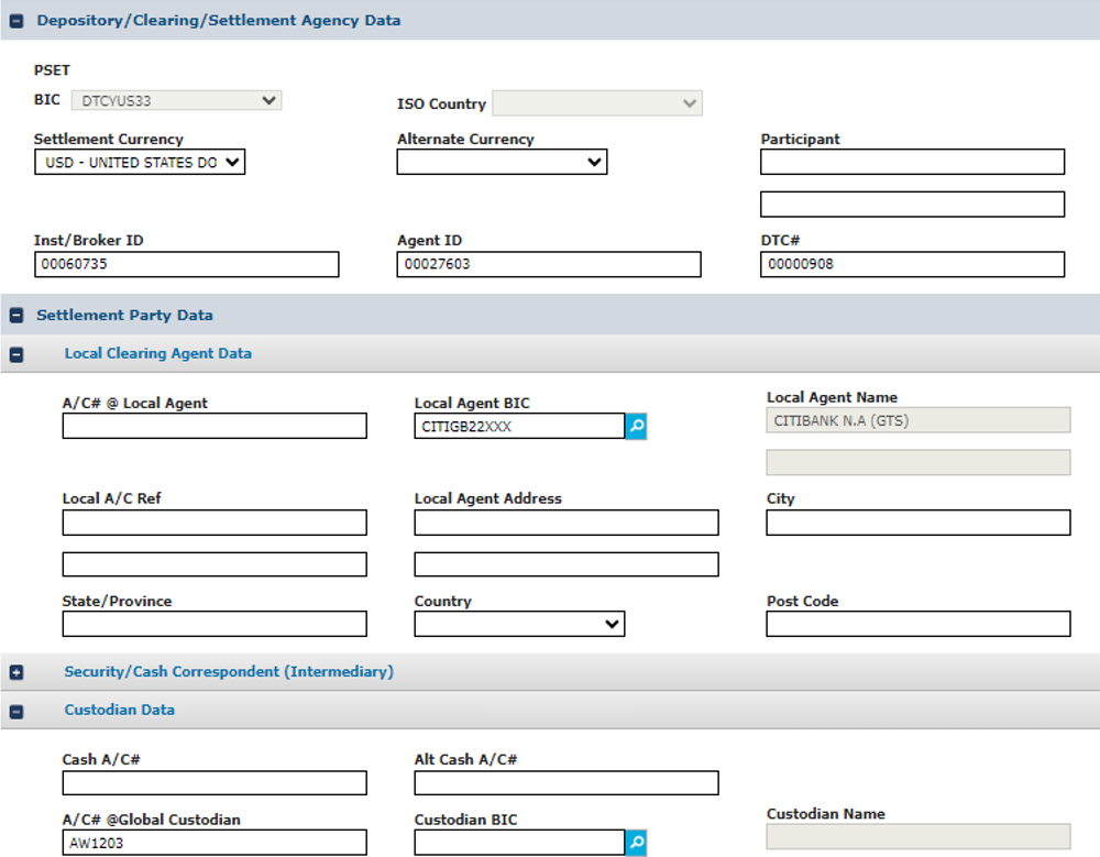 Market Best Practices for The United States: Depository Trust Company (DTC)