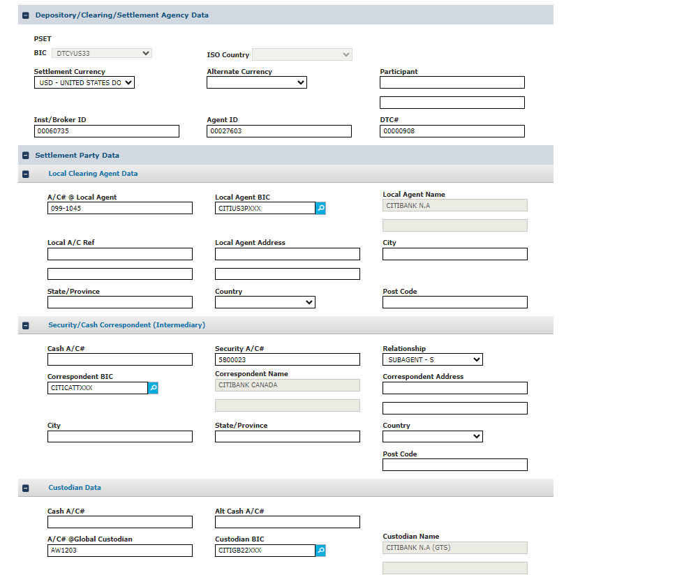Market Best Practices for The United States: Depository Trust Company (DTC)