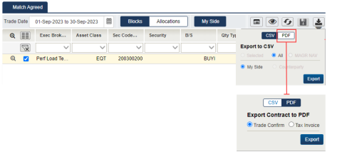 Export a Contract or Tax Invoice to PDF