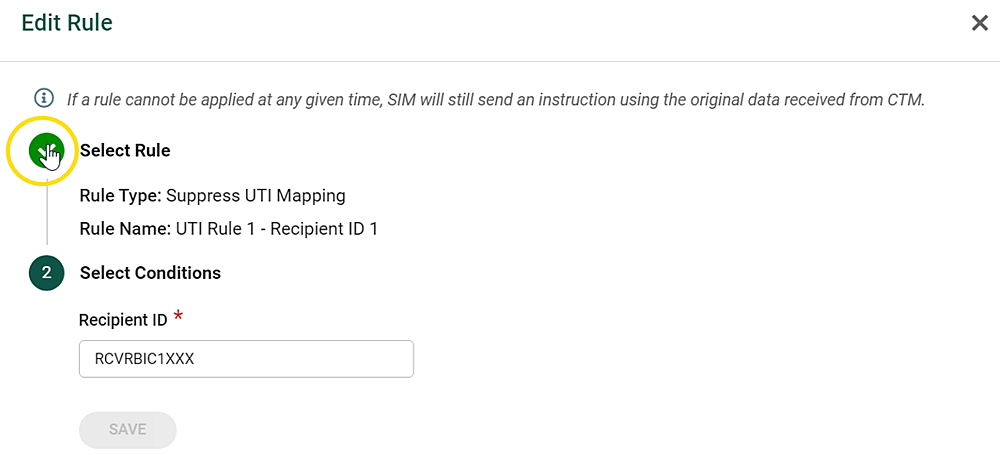 Settlement Instruction Manager: Editing a Rule