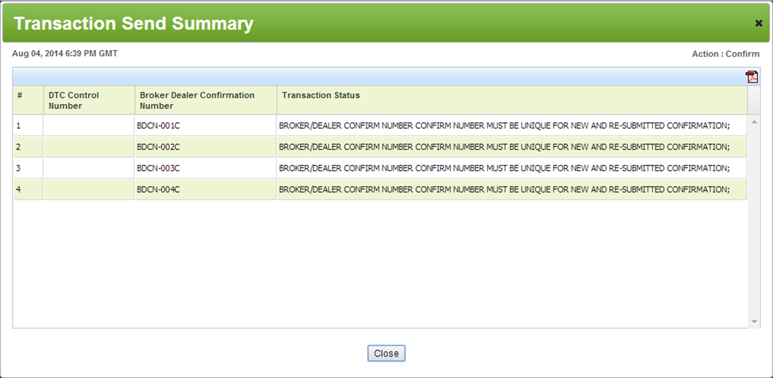 TradeSuite ID BTI Import Confirms